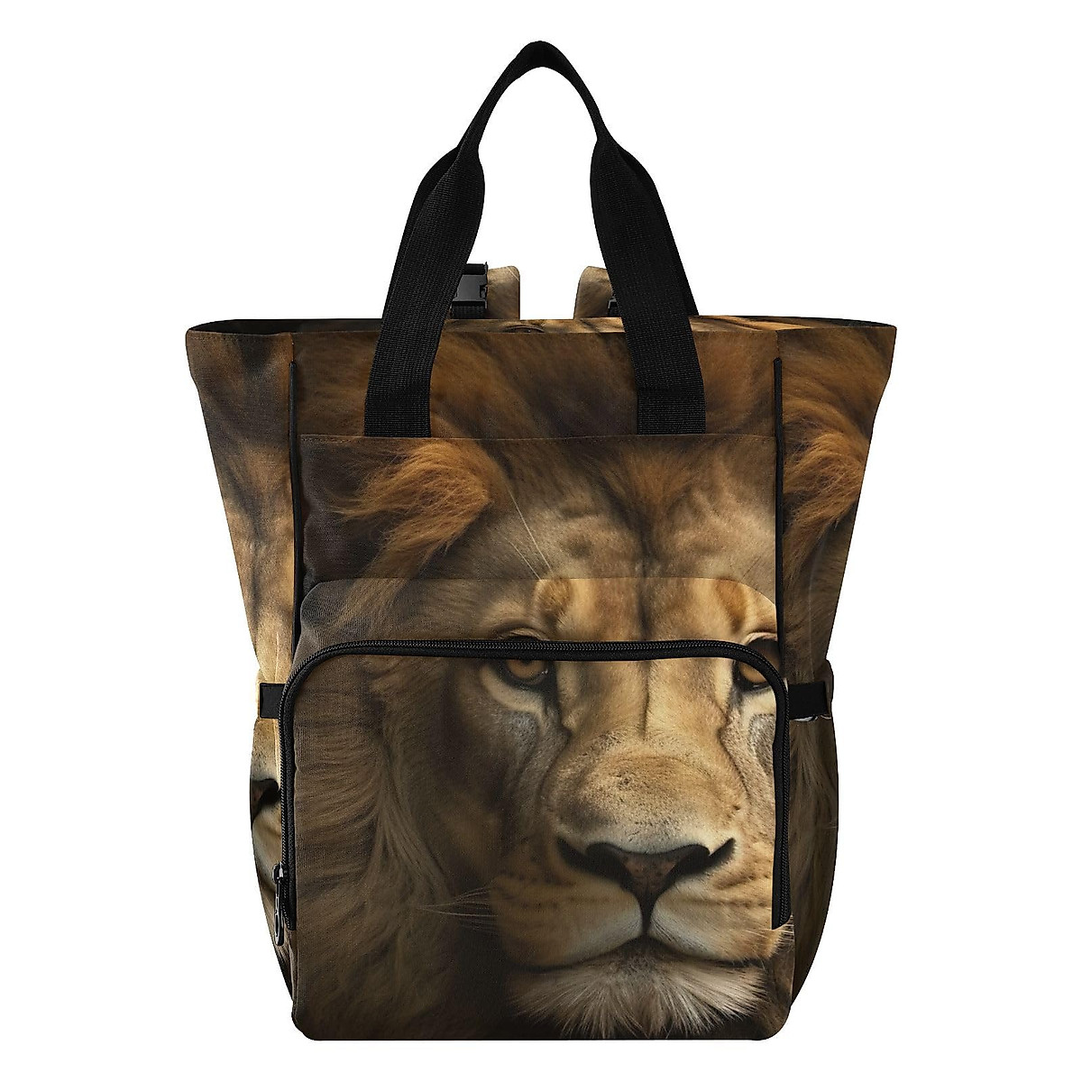 xigua Lion Portrait Diaper Bag Backpack Multi Function Baby Changing Bags Waterproof Large Capacity Travel Back Pack for Mom Dad