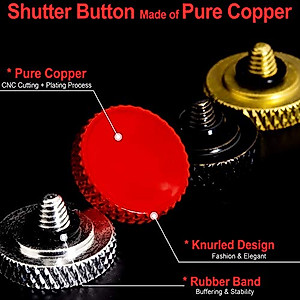Camera Shutter Button (2 Pack/Red) Upscale and Delicate Soft Shutter Release Button