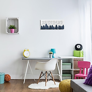 Stupell Industries You Are Loved For The Precious Son You Are Navy Blue Forest Canvas Wall Art Design By Artist Daphne Polselli