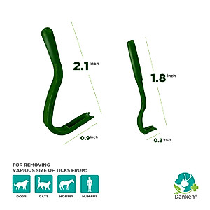 Danken® Tick Remover for Dogs | Tick Removal Tool for Dogs, Cats, Horses, and Humans | Enhanced Design | Tick Tweezers | Dog Tick Remover Tool | Tick Grabber | Tick Puller (2 Pack Resealable Bag)