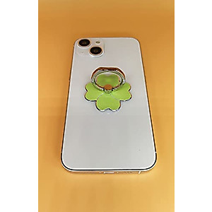 Cacylife Colorful Clover Cell Phone Ring Holder Set,4 Pack Cute Finger Rings,Compatible with iPhone,Samsung Galaxy,iPad,Tablet and Other Android Phones or Case(Pink,White,Green,Blue)