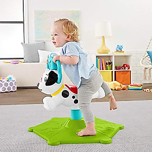 Fisher-Price Toddler Ride-On Learning Toy, Bounce and Spin Puppy Stationary Musical Bouncer for Babies and Toddlers Ages 12+ Months (Amazon Exclusive)