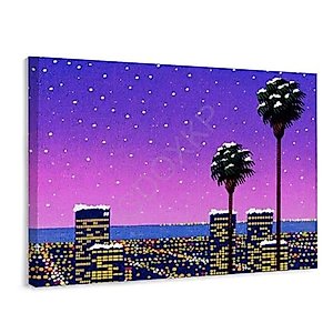 Surrealistic Work of Artist Hiroshi Nagai Retro Modern Art Pop Poster (3) Canvas Poster Wall Art Decor Print Picture Paintings for Living Room Bedroom Decoration Frame-style 20x16inch(50x40cm)