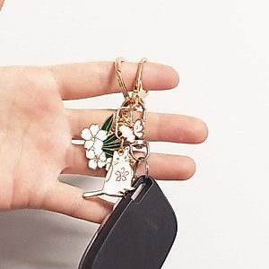 HOLAOCT Cute Keychains Aesthetic Bunny Keychain Accessories Kawaii Cat Key Ring for Women,Keychains Charm for Airpod,Backpack