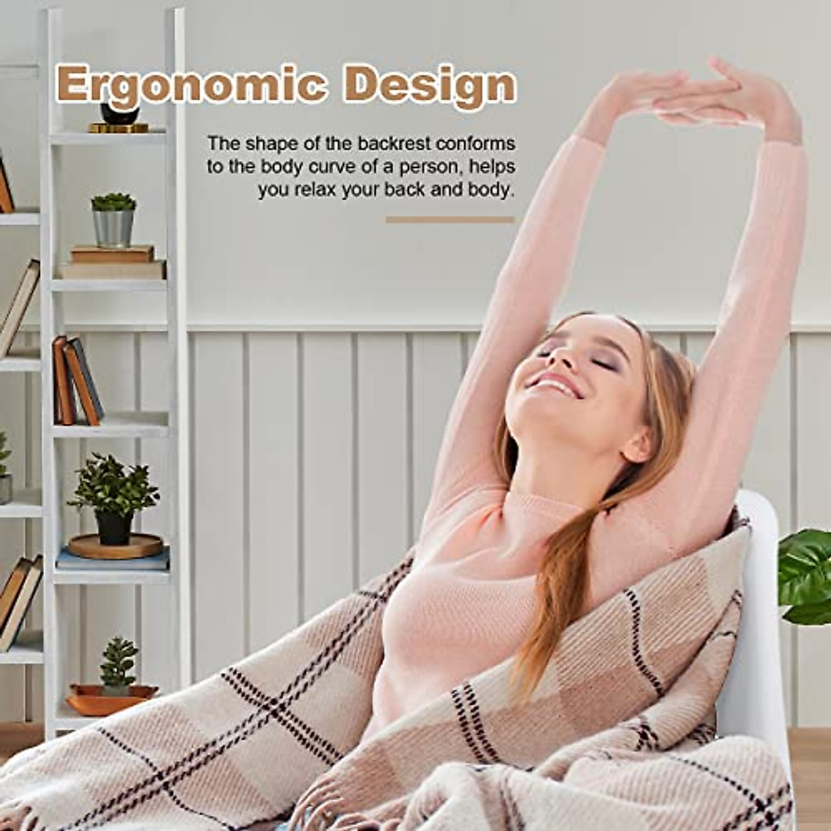 ZenStyle Set of 4 Dining Chairs Modern Style Diner Chairs, Mid-Century Shell Lounge Plastic Side Chair DSW Chair for Kitchen, Dinning Room, Living Room, Bedroom, White