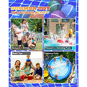 Reusable Water Bombs[2024 NEWdesign]Magnetic Water Balloons Quick Fill Self Sealing Summer Water Balls Outdoor Games Toys Activities for Kids/Teens/Boys/Girls/Pool/Backyard Fun