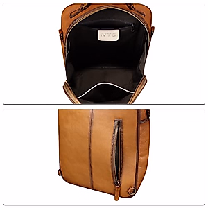 IVTG Genuine Leather BackpackVintage Knapsack Fashion Bookbag Handmade Retro Casual Satchel Daypack Purse (Brown)