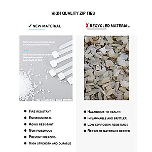 HS Plastic Zip Wire Ties Black Nylon Cable Zip Ties for Fencing Travel Outdoor Purpose, Cable Ties 14 Inch 50 LBS UV Resistant 500 Pieces