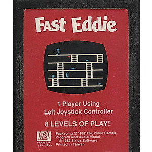 Fast Eddie Vintage Atari 2600 Video Game Cartridge