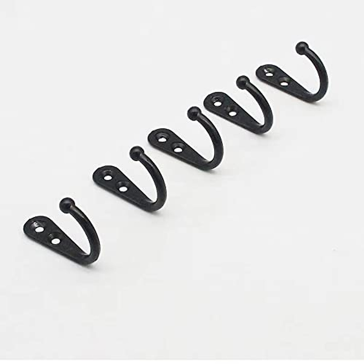 Venupple 10 Pcs Coat Hooks Wall Mounted with 20 Pieces Screws for Coat, Towel, Clothes, Bag