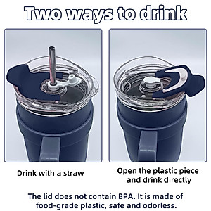 AiHeart 30/40 oz Tumbler Replacement Lids,2pack Spill Proof Straw Lids for YETI,Old Style RTIC,Ozark Trail and More,for Travel Tumblers,Stainless Steel Tumblers,Straw and Sippy Friendly