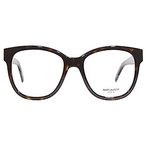 Saint Laurent SL-M97 004 Eyeglasses Women's Havana Full Rim Square Shape 54mm