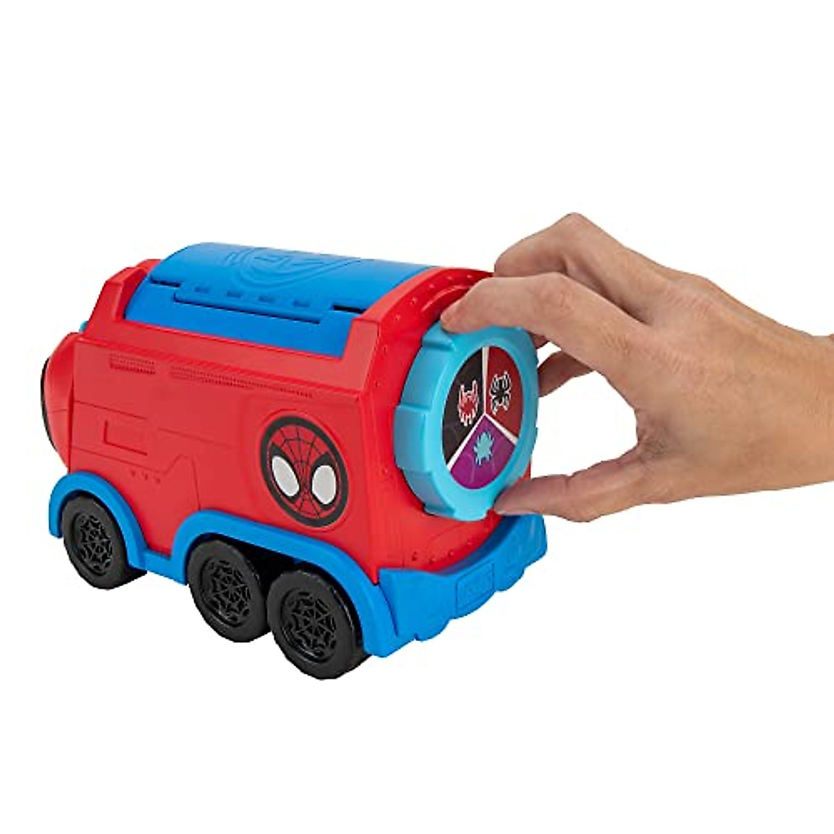 Marvel Spidey and His Amazing Friends Web Spinning Hauler - 8-Inch 3-in-1 Transforming Vehicle - Toys Featuring Your Friendly Neighborhood Spideys