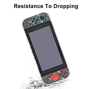 ERFGT Gin-Kgo Pat-Tern Case for Nintendo Switch with Screen Protector Slim Anti-Scratch Anti-Slip Protective Case Cover for Girls and Boys