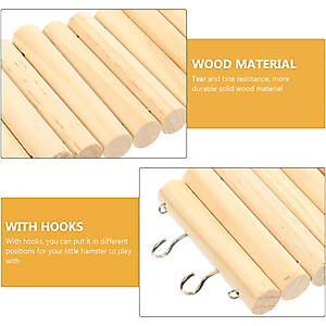 POPETPOP Guinea Pig Cages Hamster Wooden Ladder Hamster Climbing Toy Bendable with Hooks for Guinea Pig Small Pet Reptile Rat Gerbil Chinchilla Chipmunk Hedgehog Guinea Pig Hideout