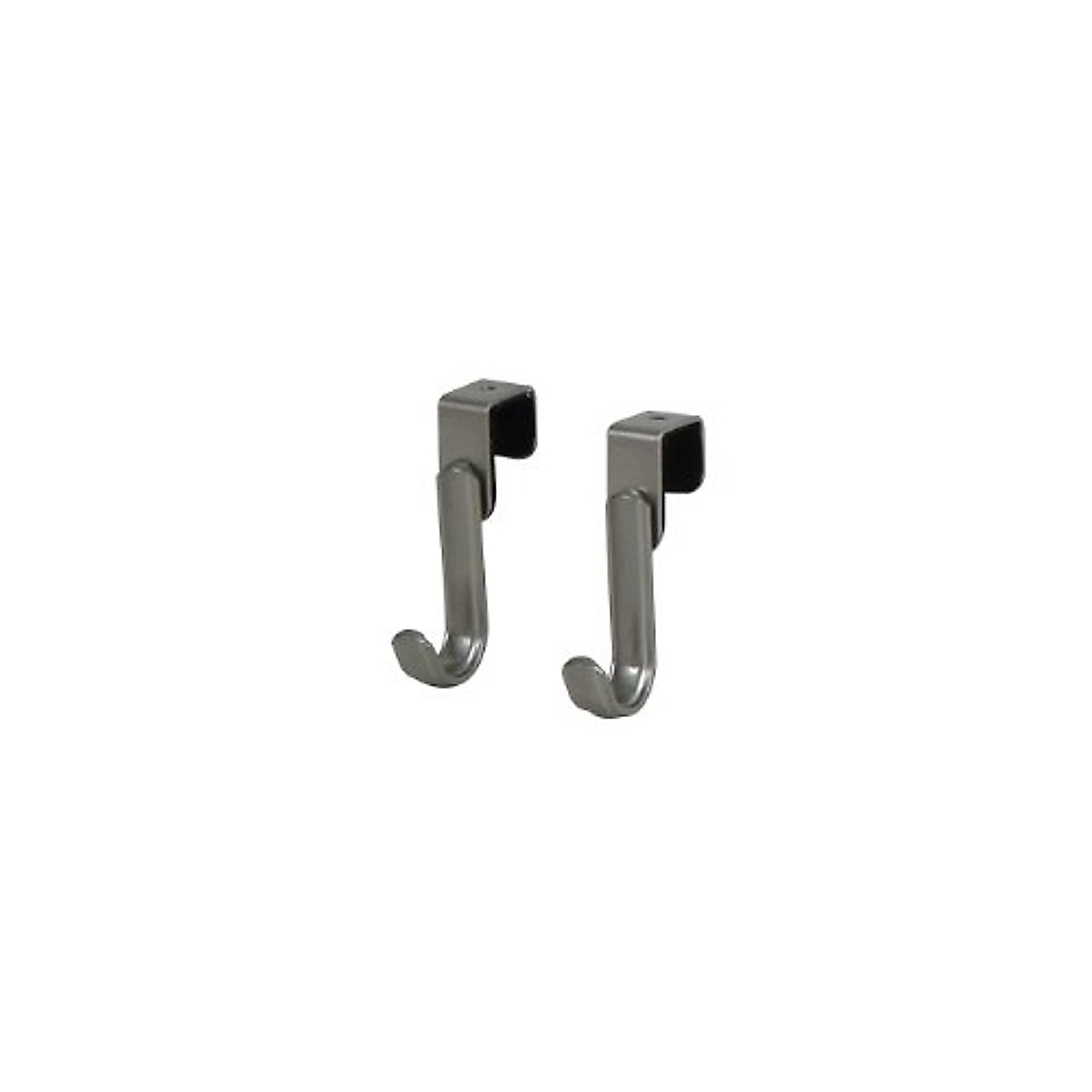 Spectrum Diversified Ashley, Set of 2, Installation Kitchen & Bathroom Pot Holder & Towel Hooks, Scratch-Resistant Foam Protects Cabinet Doors, Pack of 1, Satin Nickel, 2 Count
