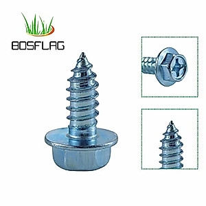 BOSFLAG 20 Pack 1/​4-​14 x 5/8 Hex Washer Self Tapping Screws Replaces MTD 710-0896, 710-0776, 710-0776A, 7100776, 7100776A, 7100896, 910-0896 for Ryobi MTD Series Snow Blowers
