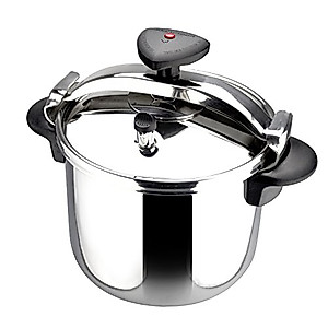 MAGEFESA Star Quick Easy To Use Pressure Cooker, 18/10 Stainless Steel, Suitable for induction. Thermodiffusion bottom, 3 Security Systems (14 QUART)
