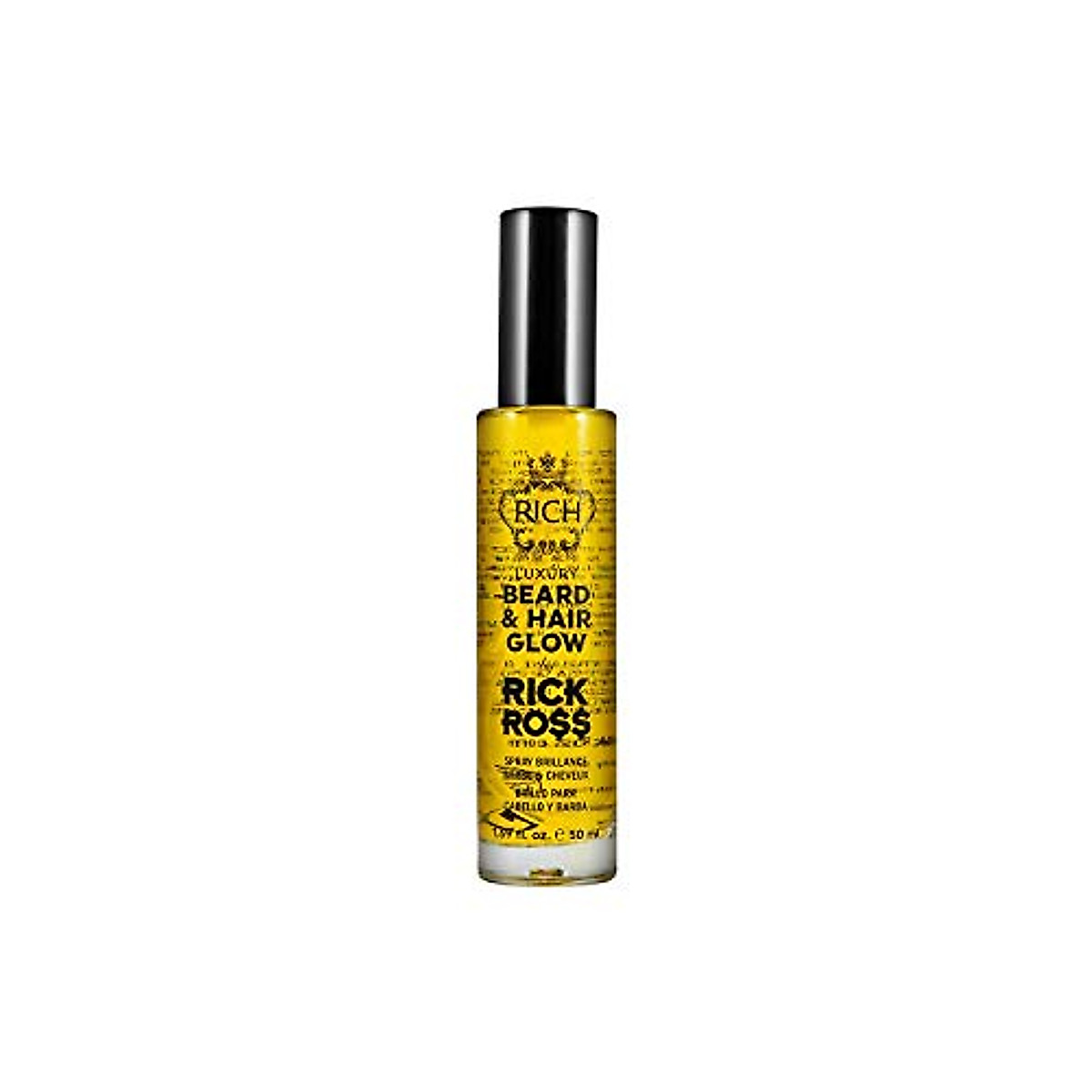 RICH Luxury Beard Oil for Men - Deep Conditioning and Softening for Your Beard & Mustache with Argan, Jojoba & Macadamia Oil - 1 Fl Oz (Beard Oil) (Beard & Hair Glow)