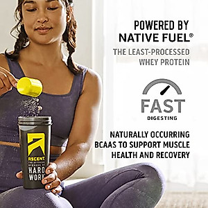 Ascent 100% Whey Protein Powder - Post Workout Whey Protein Isolate, Zero Artificial Flavors & Sweeteners, Soy & Gluten Free, 5.5g BCAA, 2.6g Leucine, Essential Amino Acids, Vanilla Bean 2 lb