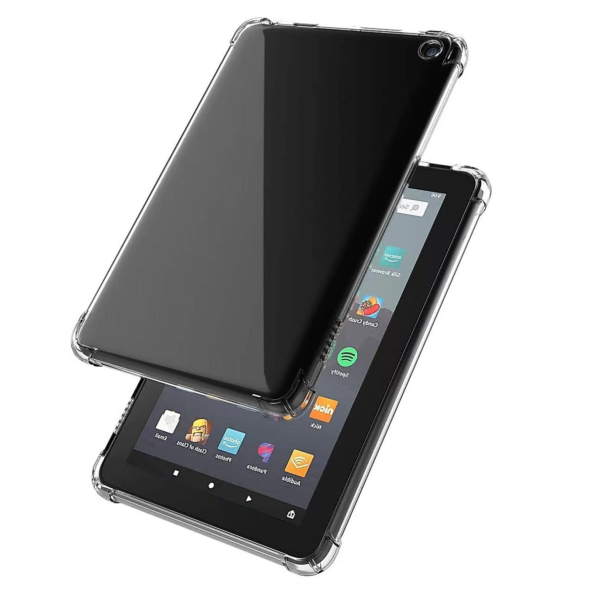 REASUN Case for Kindle Fire 7 2022 Release, Ultra Clear Soft Flexible Transparent TPU Shell Case Skin Bumper Back Cover for All-New Amazon Kindle Fire 7 Tablet 12th Generation 2022 Release, Clear