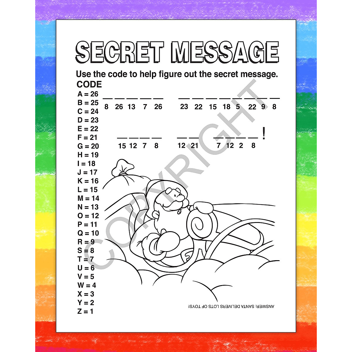 ZOCO - Christmas Coloring Books (25 Bulk Pack, Without Crayons) - Stocking Stuffers, Toys, Holiday, Xmas Party Favors, Activities for Kids