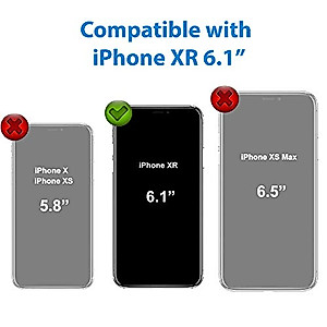 ImpactStrong Clear Case for iPhone XR, Ultra Protective with Built-in Clear Screen Protector Transparent Full Body Cover (Black)