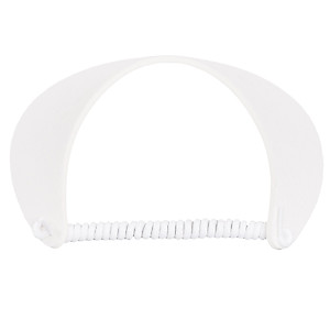 MG Women's Cotton Solid String Sun Visor Hat White