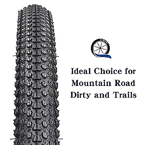 2 Pack 20"x2.125" Bike Tires with 2 Levers Replacement Bicycle Tires for Trail Road City Park Pavement Surface (20x2.125-2 Tires 2 Levers)