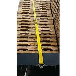 Everest Premium Ratchet Tie Down – 1 PK – 2 IN – 27 FT – 3333 LBS Working Load – 10000 LBS Break Strength – Double J Hook – Cargo Straps Perfect for Moving Appliances, Lawn Equipment and Motorcycles