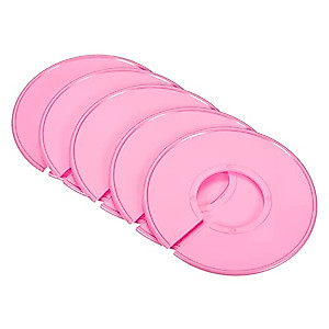 PATIKIL Clothes Dividers 20 Pack Blank Clothing Rack Size Sorting Reusable Wardrobe Round Hanger Separator, Pink