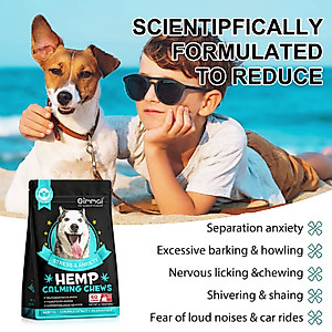 Dvoevivh Calming Chews for Dogs, Dog Calming Treats Anxiety Relief Natural Soothing Supplement, Dog Stress & Dog Anxiousness - Helps Aid with Thunder, Fireworks, Chewing & Barking