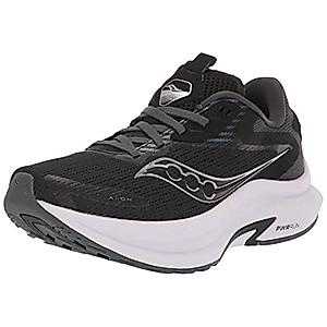 Saucony Women's AXON 2 Running Shoe, Black/White, 7.5