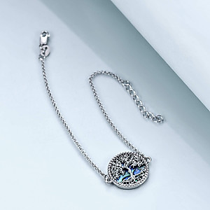 ONEFINITY Tree of Life Bracelet Sterling Silver Abalone Shell Tree of Life Bracelet Tree of Life Jewelry Gifts for Women