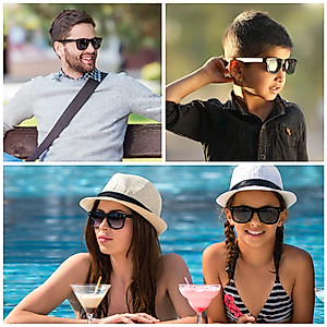 Morcheiong 12 Pack Party Sunglasses in Bulk for Birthday Summer Party Goody Bag Fillers Favors (Black)