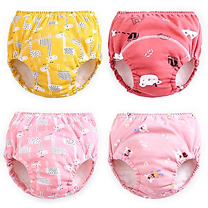 Potty Training Pants Girls 2T,3T,4T,Toddler Training Underwear for Baby Girls 4 Pack Red 2T