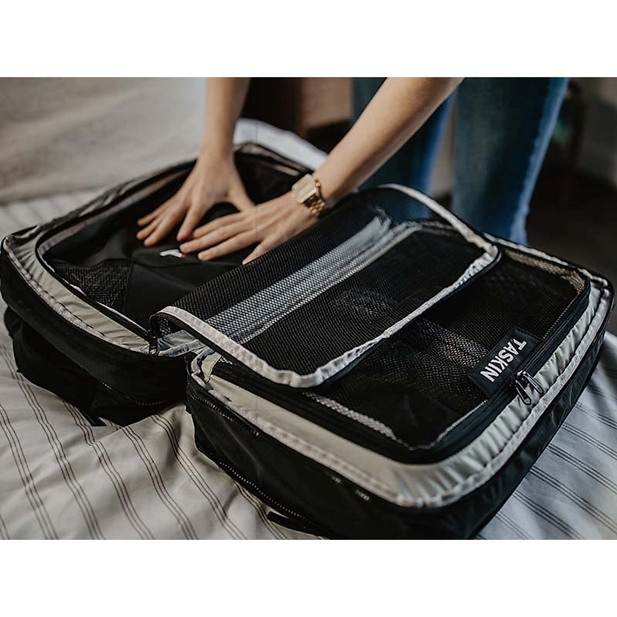 New | Carry-on Large Travel Backpack for Men | Double Expandable Convertible 20L/30L/40L | by Taskin San Francisco | Gen 3