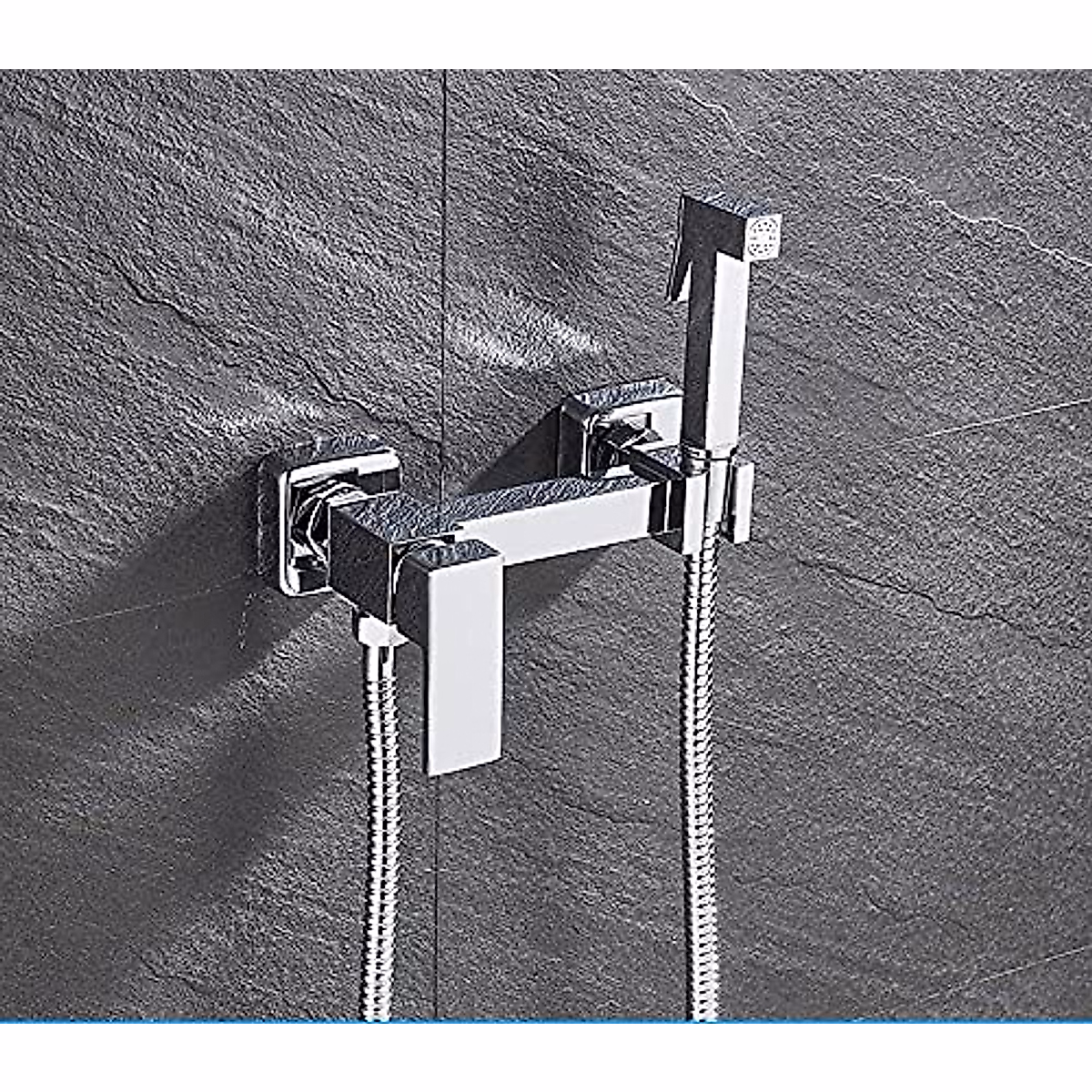 icVantA Shower System Matte Black Bidet Shower Faucet Solid Brass Bidet Faucet Hot Cold Water Mixer Tap Toilet FaucetsA03Black，A02-chrome