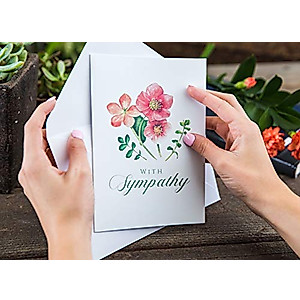 Sweetzer & Orange Sympathy Cards with Envelopes Set – 15 Cards – Blank Condolence Card Pack for Funeral and Bereavement Greetings. Sorry for Your Loss, and Thinking of You - 5x7