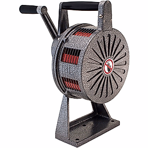 Vixen Horns Air Raid Hand Crank Siren, Loud Heavy Duty Tornado Siren with Base/Table Mount, Fire Air-raid Alarm, Warning Construction Air Horn VXS-1200M