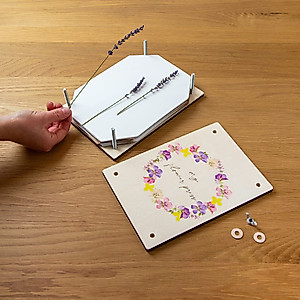 Talking Tables Wooden Flower Press Kit for Art and Crafts Supplies or Card Decorations | Preserve a Special Memory | Creative Gifts for Her, Kids, Adults,Purple
