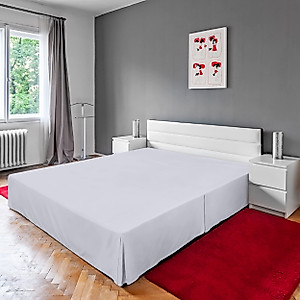 Utopia Bedding Full Bed Skirt - Soft Quadruple Pleated Ruffle - Easy Fit with 16 Inch Tailored Drop - Hotel Quality, Shrinkage and Fade Resistant (Full, White)