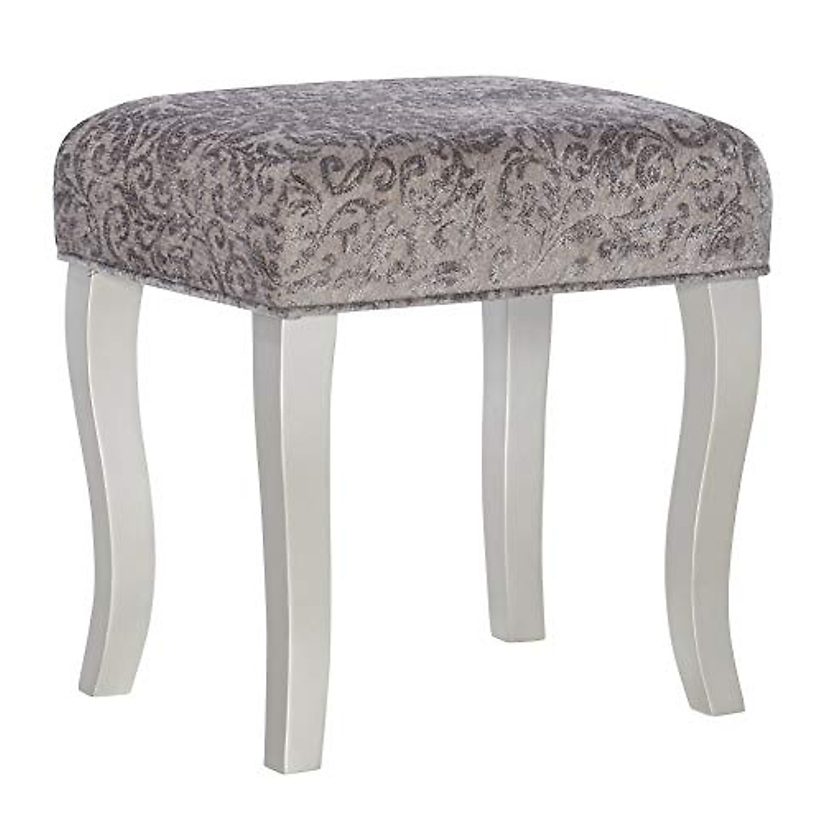 Linon Silver Harper Vanity Set, 32" W x 18" D x 46.75" H