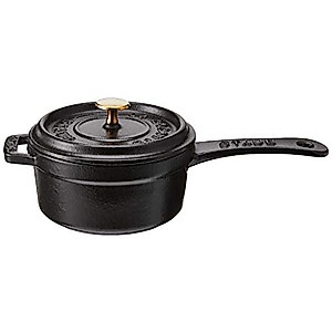 Staub Cast Iron 0.25-qt Mini Saucepan - Matte Black, Made in France