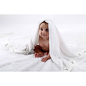 Kinsard Muslin Swaddle Blankets, 100% Cotton Soft and Breathable Swaddling Receiving Blanket, Great For Gift Giving And Baby Shower, Large Baby Swaddles For Easy Wrap, 47 x 47 Inches, (Grey)