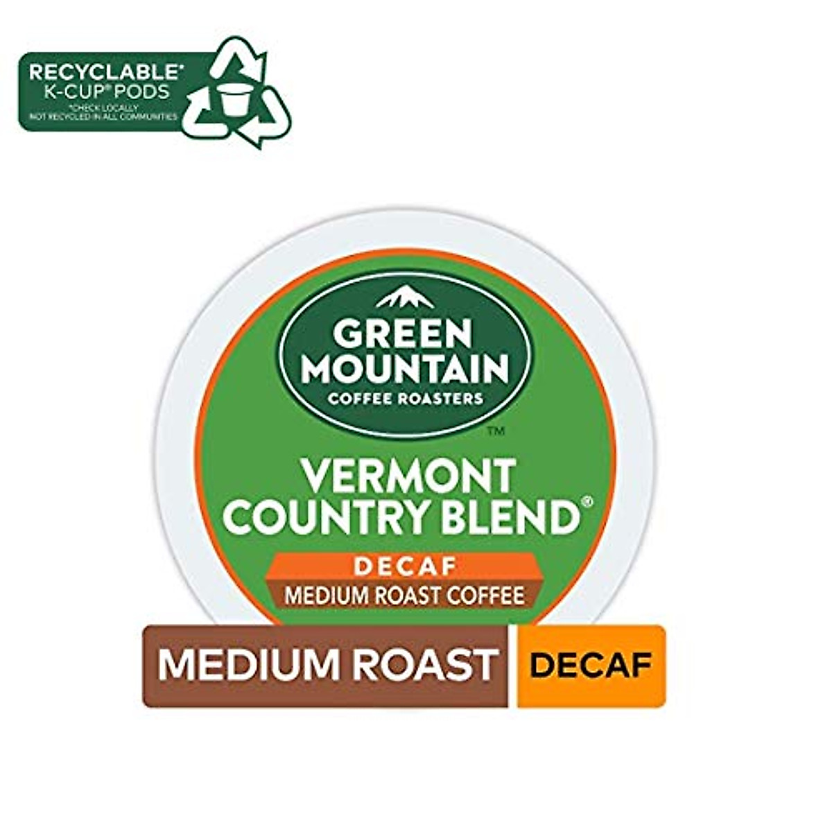 Green Mountain Coffee Roasters Vermont Country Blend Decaf, Keurig Single-Serve K-Cup Pods, Medium Roast Coffee, 96 Count (4 Packs of 24)