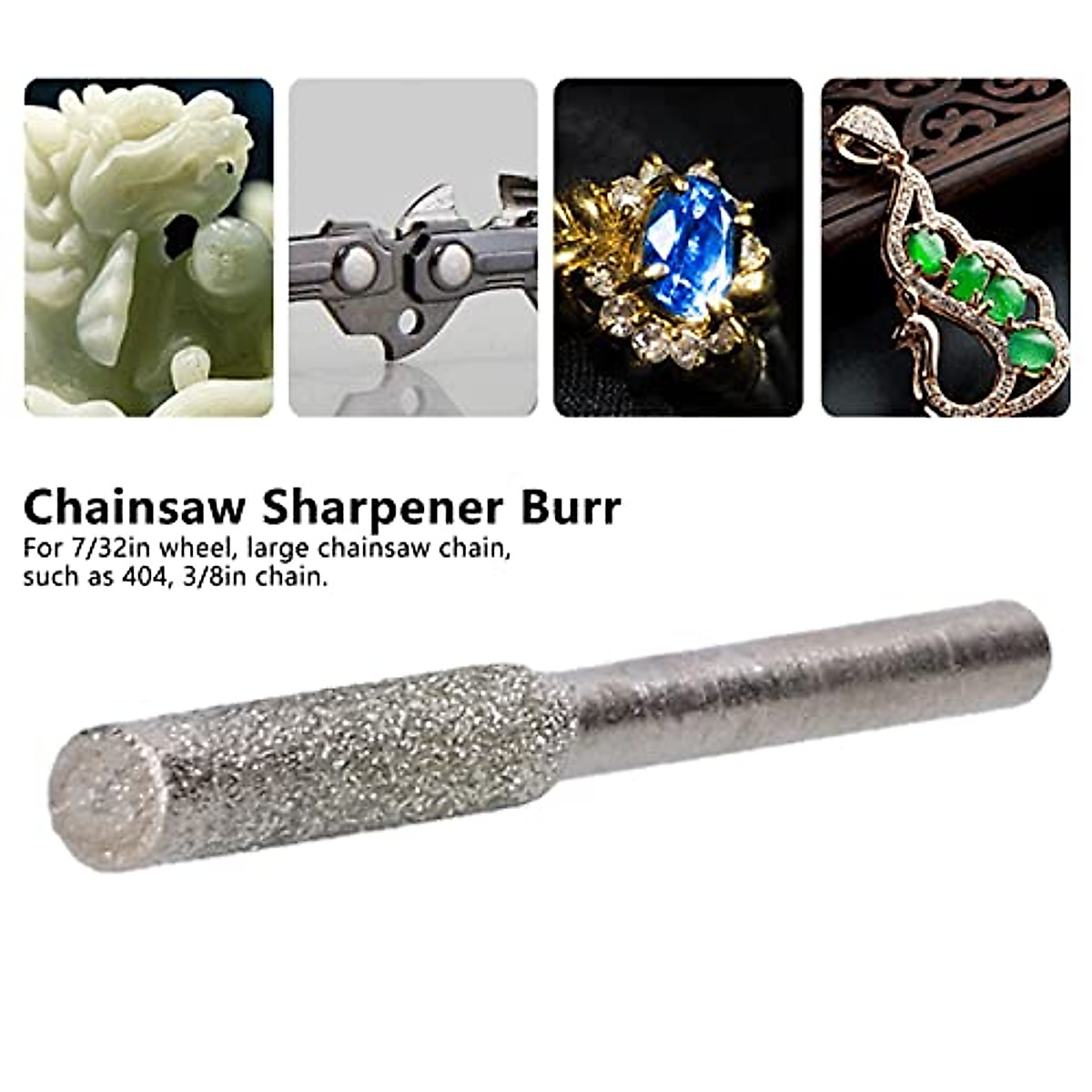 20Pcs Chainsaw Sharpener Kettingzaag Slijper,Valve Lapping Tool File Emery Chainsaw Sharpener Burr Electrical Chain Saw Sharpening Bits (5.5mm)