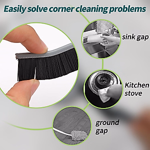 9 Pcs Crevice Cleaning Brush, Bathroom Gap Brush, Hand-held Groove Gap Cleaning Tools, Multifunctional Crevice Gap Cleaning Brush Tool, Shutter Door Window Track Kitchen Cleaning Brushes Kit