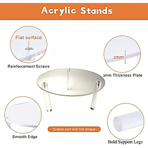 Drink Dispenser Stand,Clear Acrylic Stands,Fit Max 7.87 Inch Diameter of Glass Drink Dispenser,Water Dispenser Stand for Parties and Events,Plant Stands,Cake Stand,Beverage Dispenser Stand Only