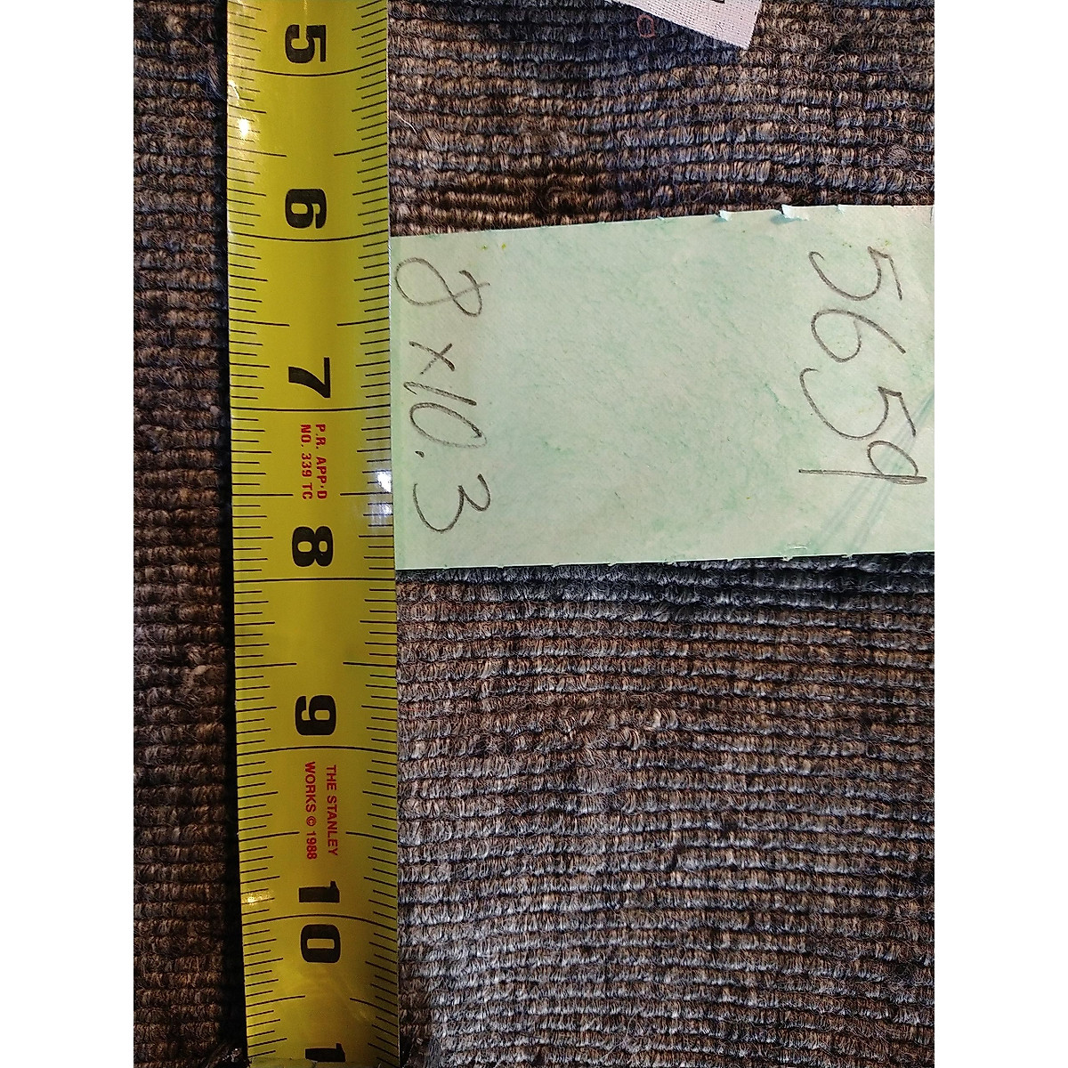 8' x 10' Gray Contemporary Rug Raised Wool and Silk Pile Handmade India #F-5659